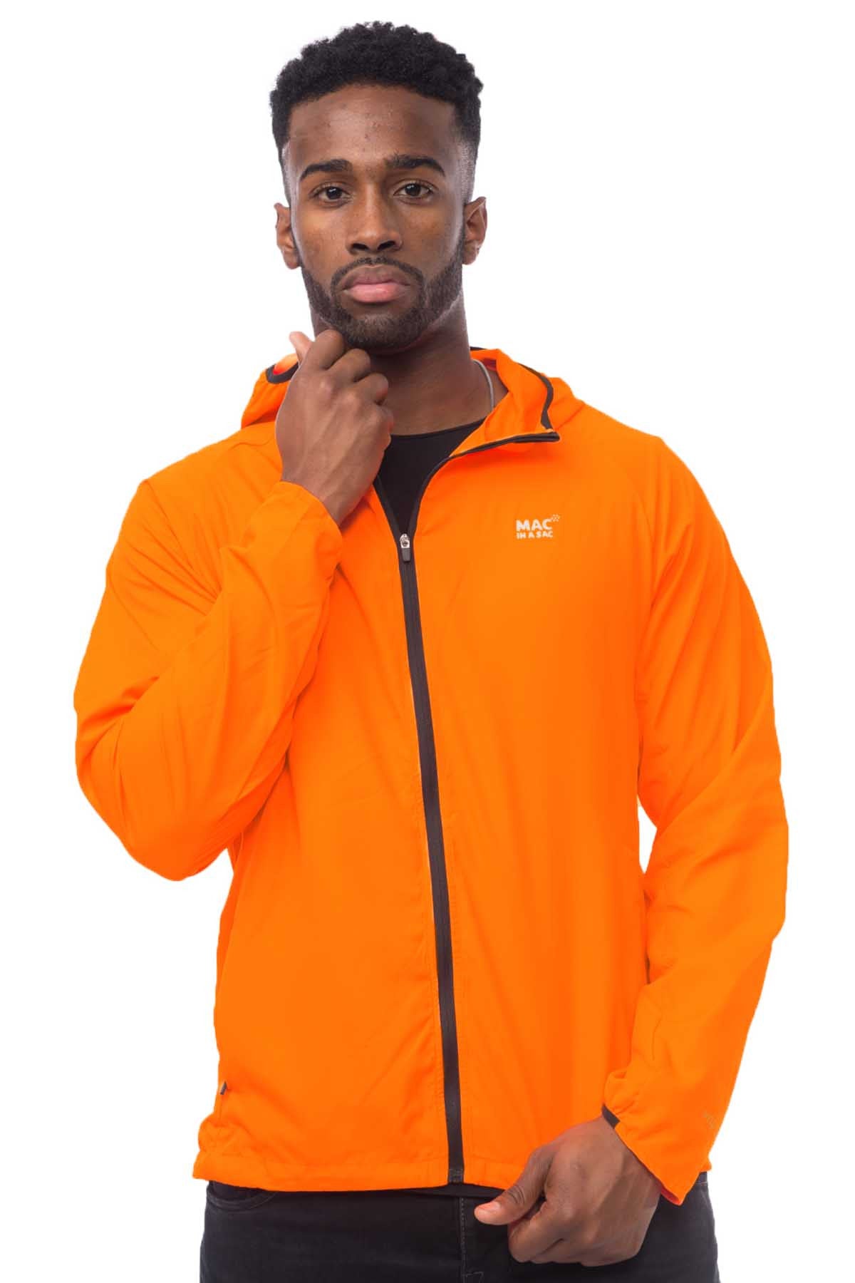 Ultra Packable Running Jacket - Neon Orange – Mac in a Sac